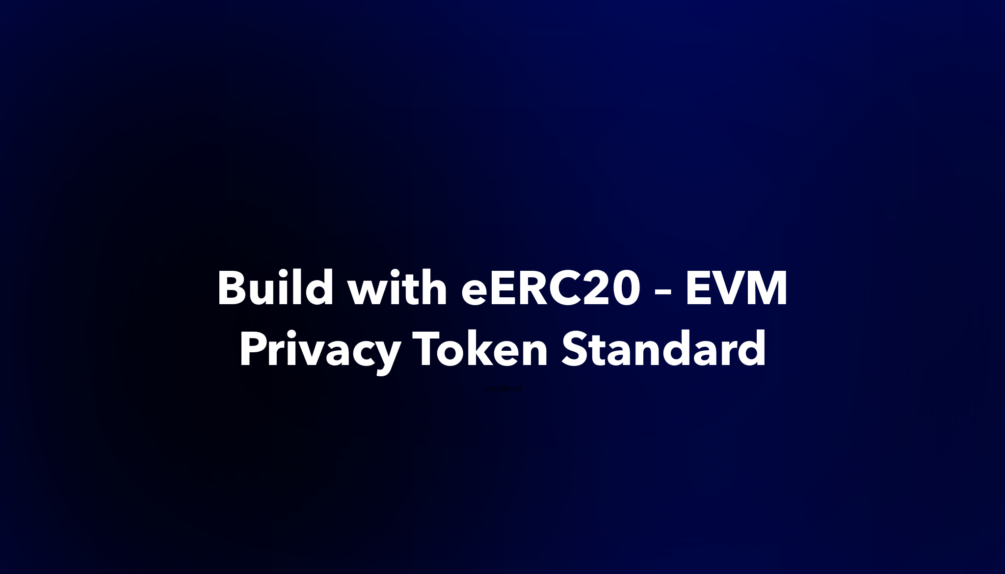Build with eERC20 – EVM Privacy Token Standard | Dework